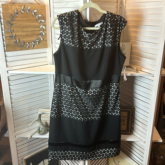 Studio One | Dresses | Studio One Black And White Lace Dress Nwt | Poshmark